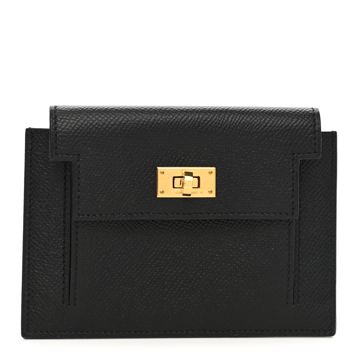 Hermes Epsom Kelly Pocket Compact Wallet Black 1085446 – FASHIONPHILE