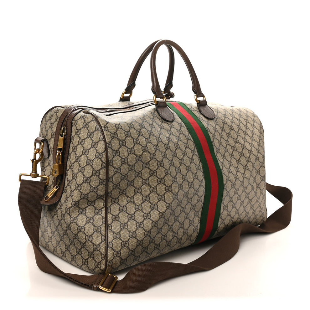 Gucci GG Supreme Monogram Textured Dollar Calfskin Web Medium Ophidia ...