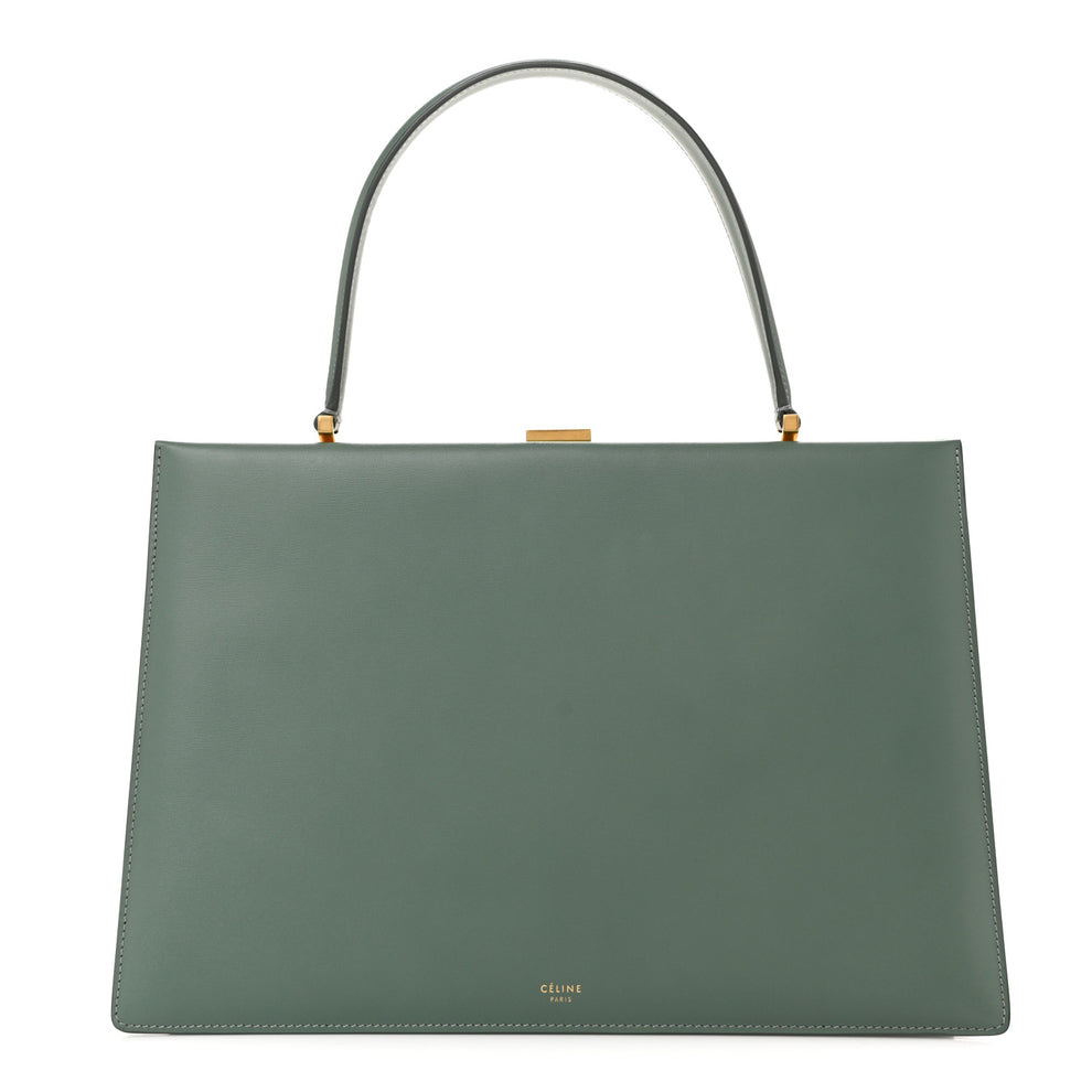 Celine Box Calfskin Medium Clasp Bag Light Green 1797831 – FASHIONPHILE