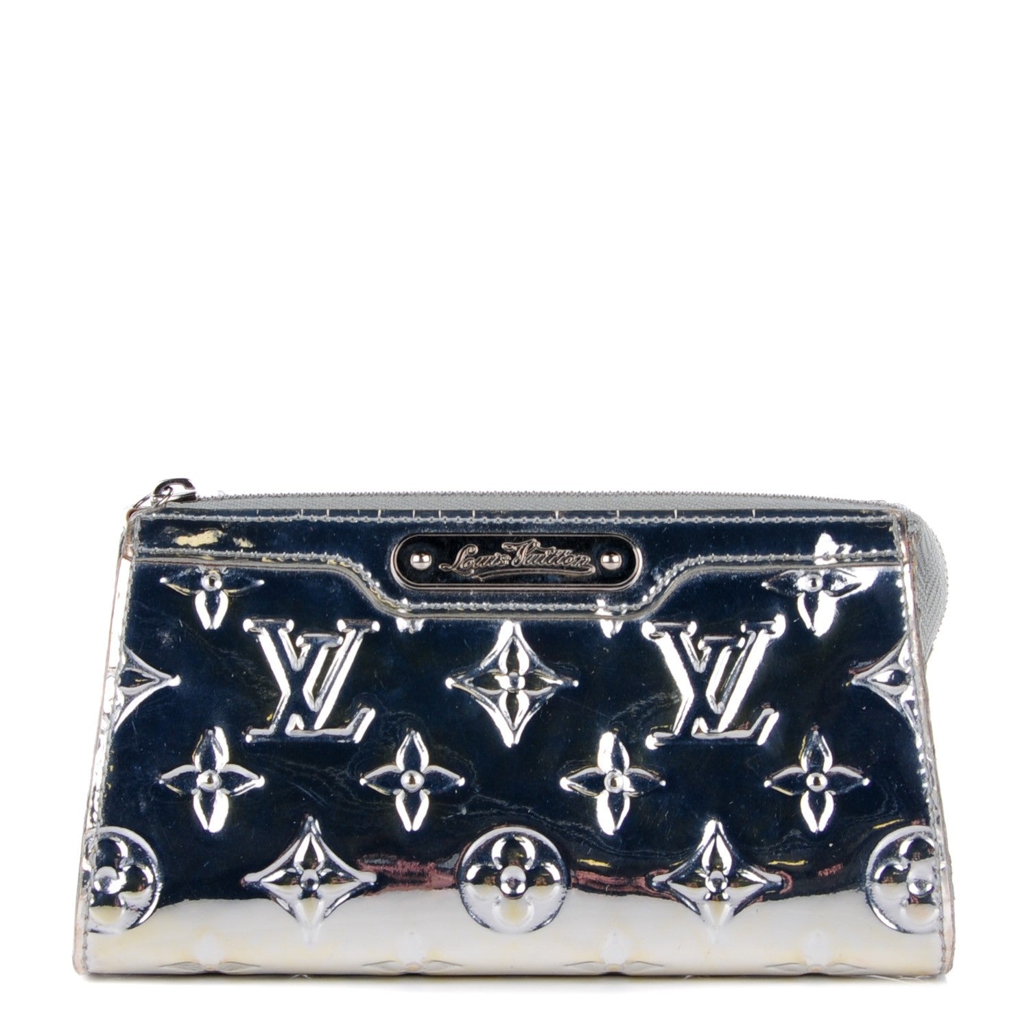 Louis Vuitton Monogram Miroir Trousse Cosmetic Bag Silver 118398 ...