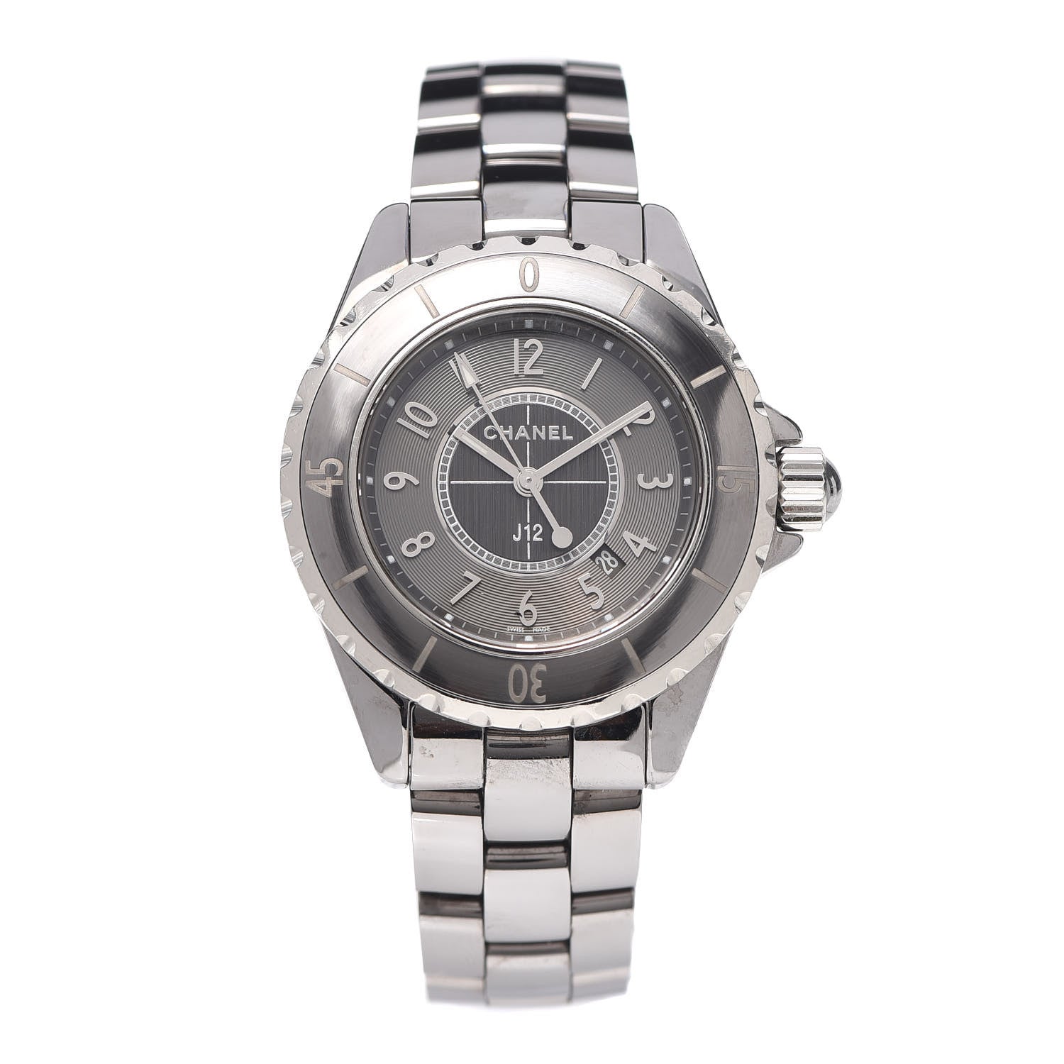 Chanel Titanium Ceramic 33mm J12 Chromatic Quartz Watch 695437 ...
