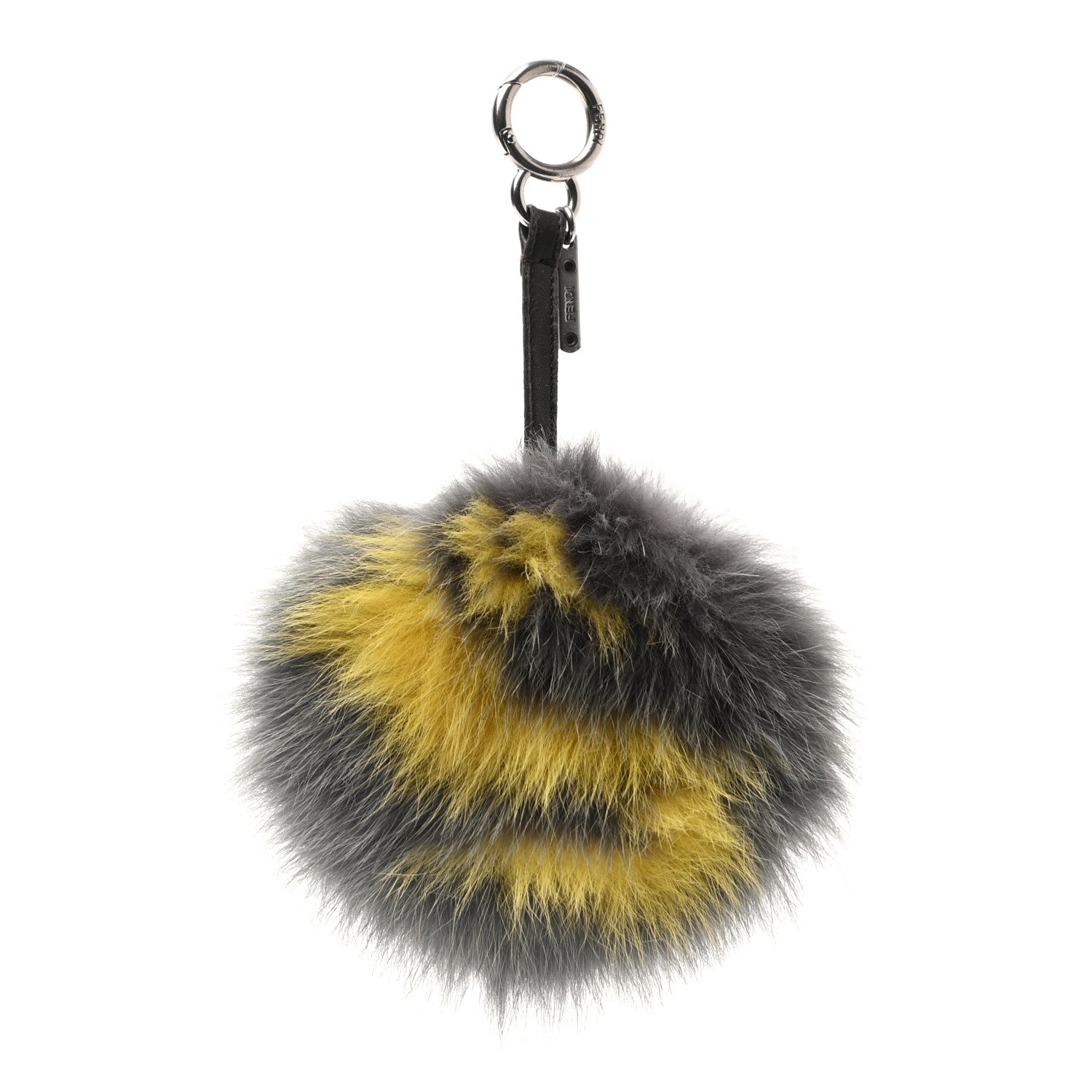 Fendi Fox Fur S ABCharm Bag Charm Grey Yellow 985752 – FASHIONPHILE
