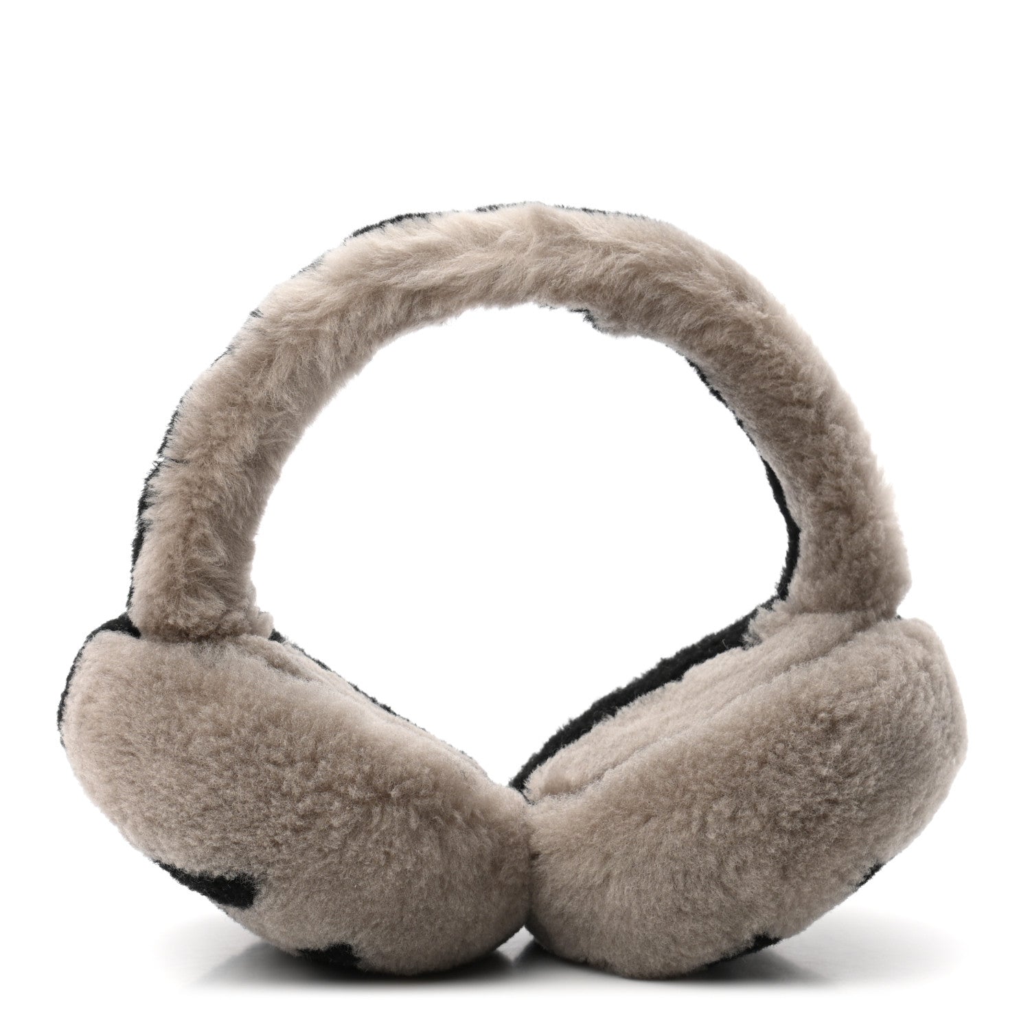 Chanel Shearling CC Ear Muffs Beige Black 910302 – FASHIONPHILE