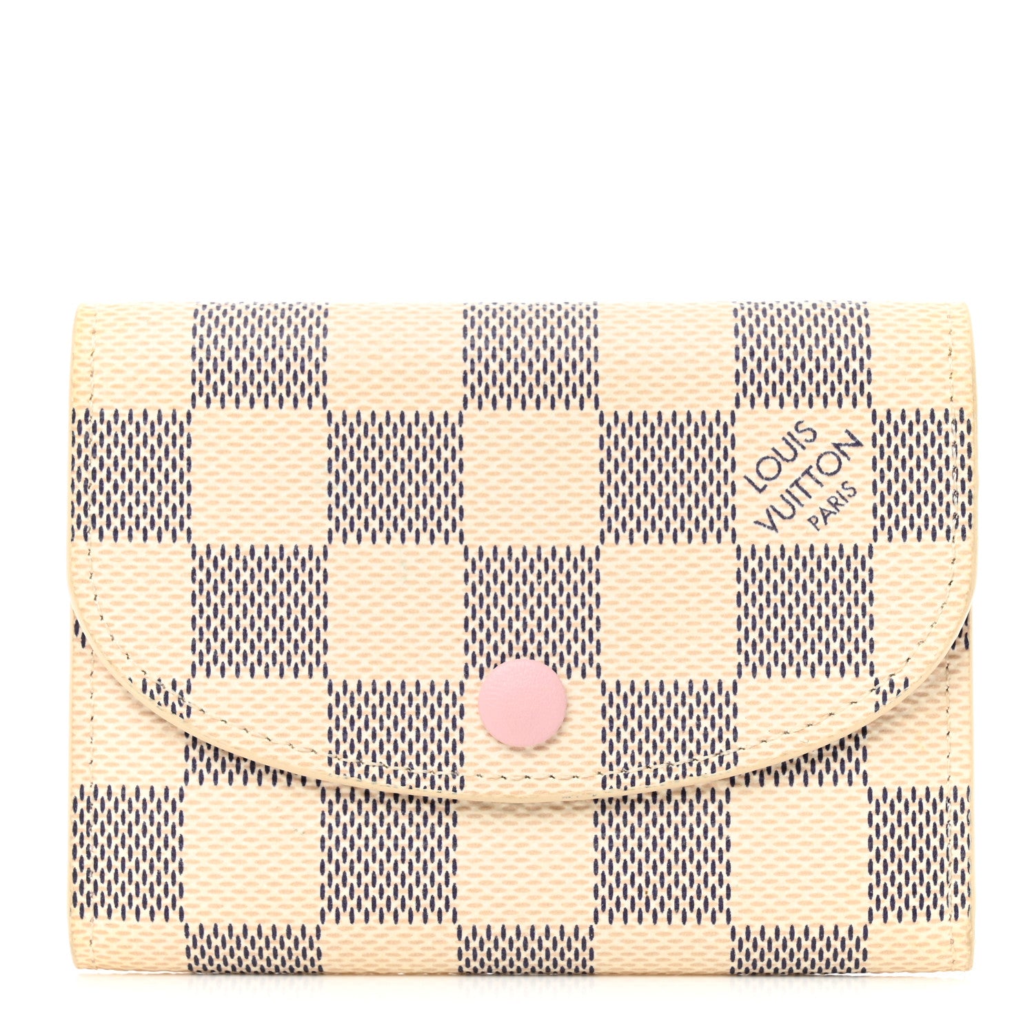 Louis Vuitton Damier Azur Rosalie Coin Purse Rose Ballerine 1324223 ...