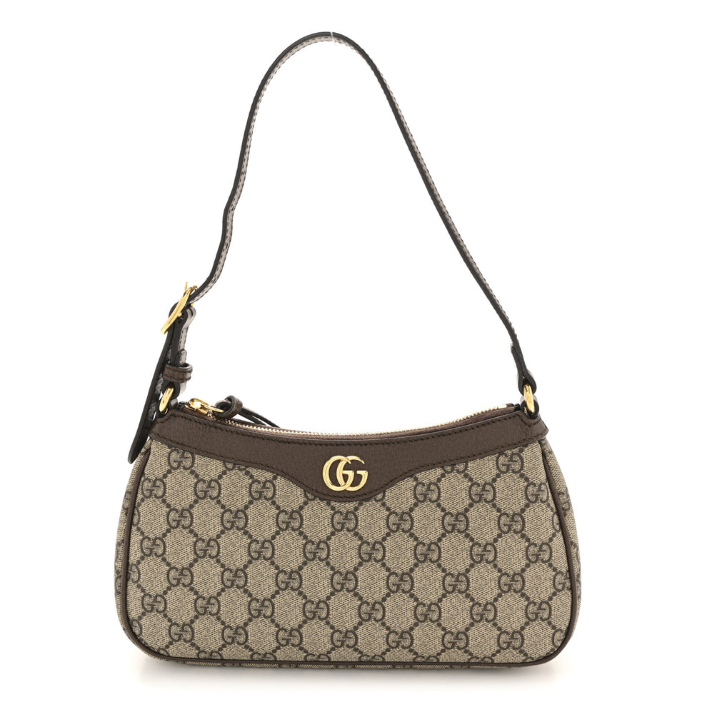 Gucci GG Supreme Monogram Textured Dollar Calfskin Small Ophidia Hobo ...