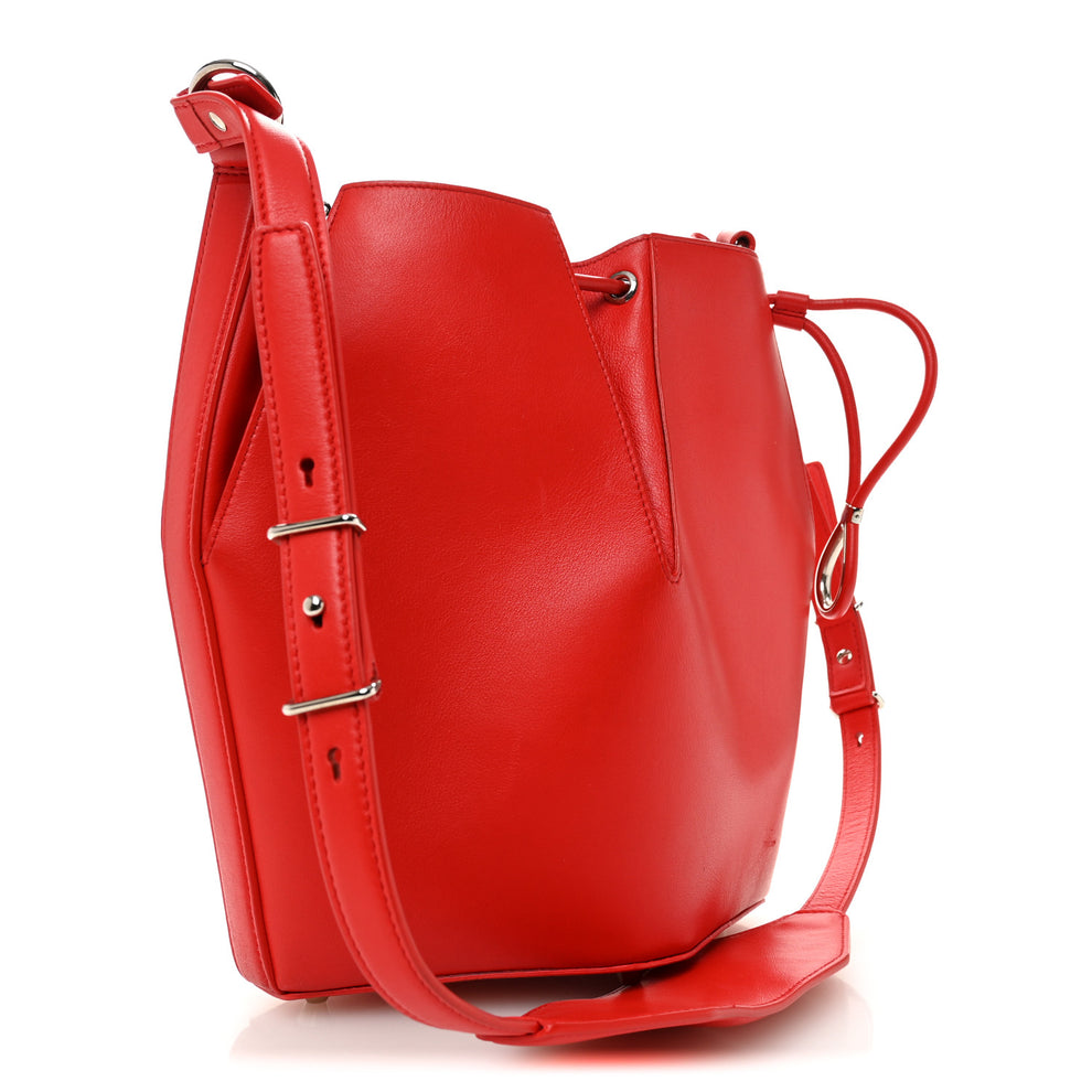 Alexander McQueen Calfskin The Bucket Bag Red 1784555 – FASHIONPHILE