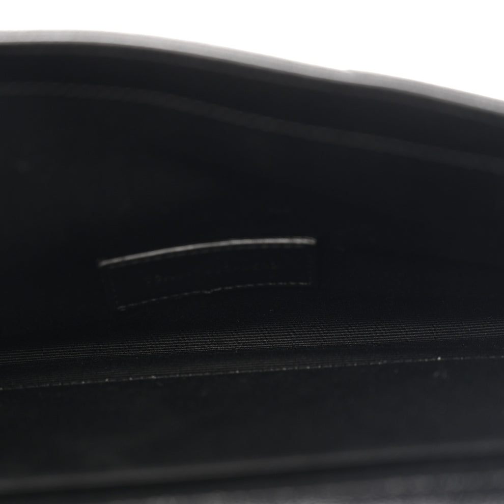 Saint Laurent Grain De Poudre Matelasse Chevron Monogram Envelope ...