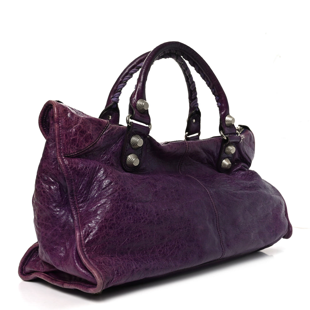 Balenciaga Agneau Giant 21 Silver Hardware Work Raisin 1824539 ...