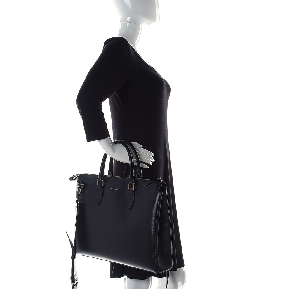Burberry Calfskin Bermondsey Business Briefcase Black 856432 – FASHIONPHILE