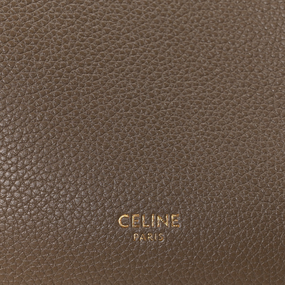 Celine Soft Grained Calfskin Small Sangle Bucket Bag Taupe 1783661 ...