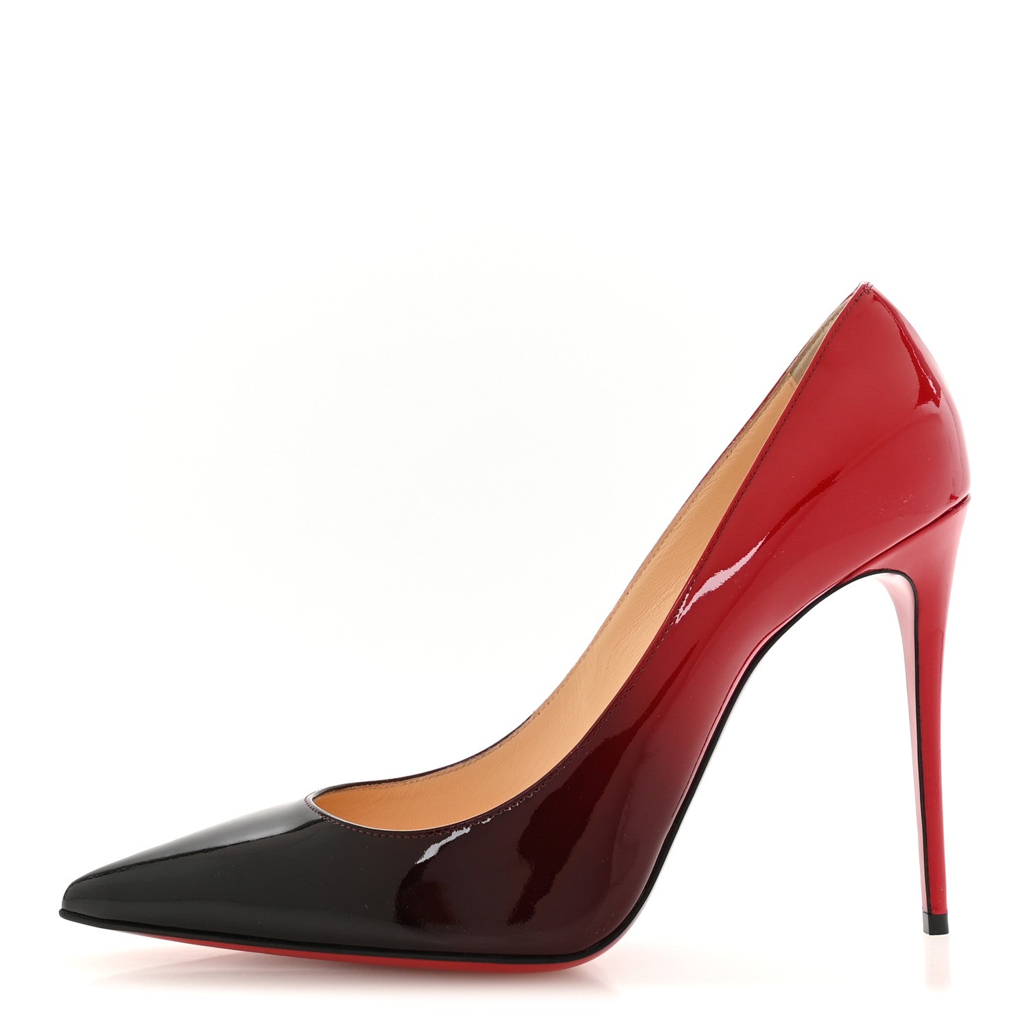 Christian Louboutin Patent Degrade Kate 100 Pumps 40.5 Black Red ...