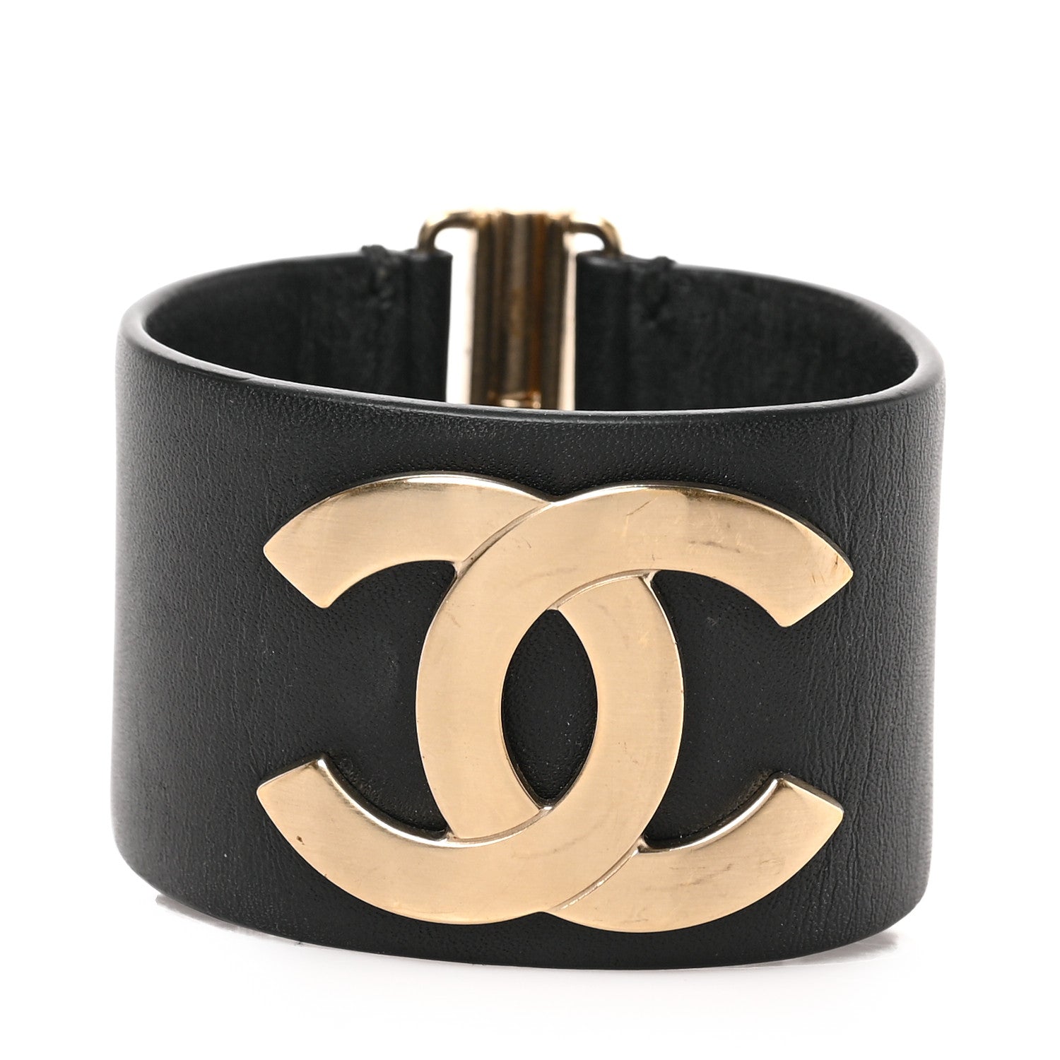 Chanel Calfskin CC Wide Cuff M Black 1310166 – FASHIONPHILE