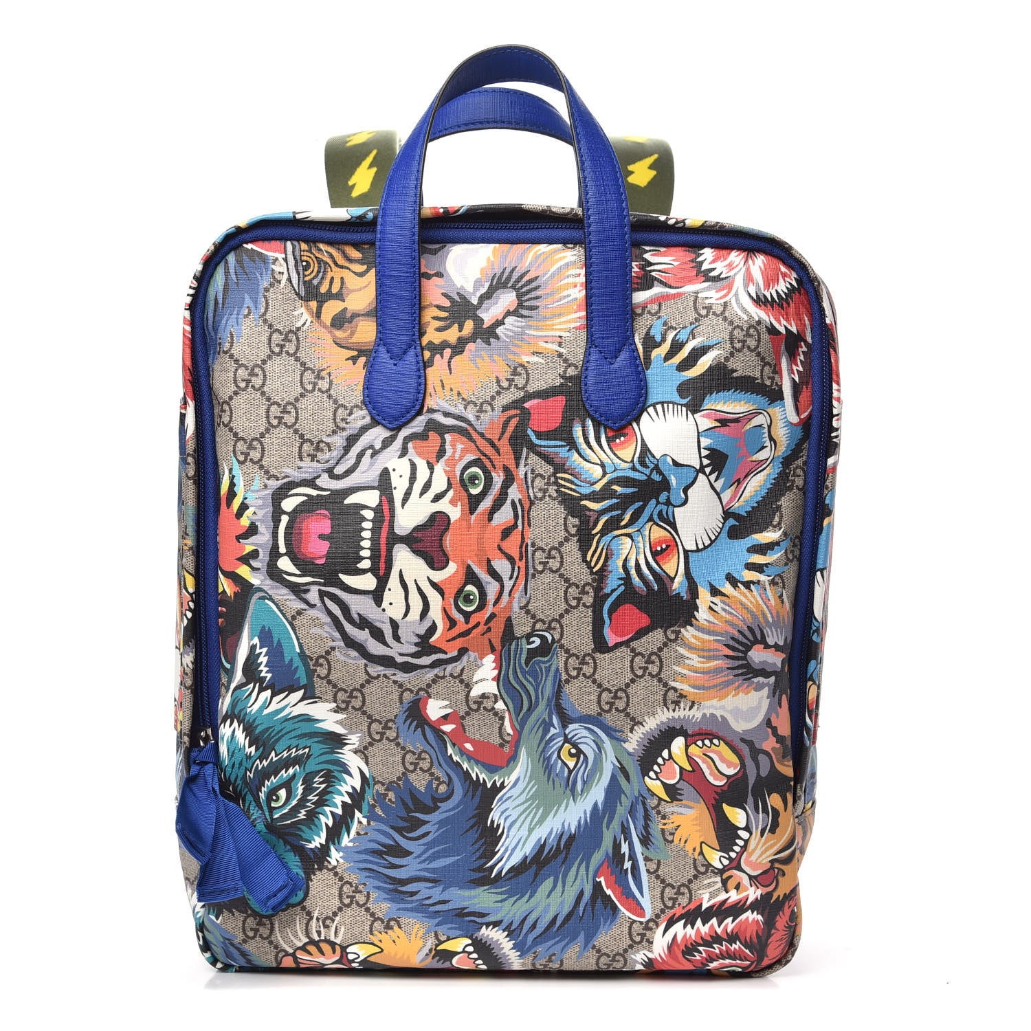 Gucci Soft GG Supreme Monogram Animal Faces Childrens Tote Backpack ...