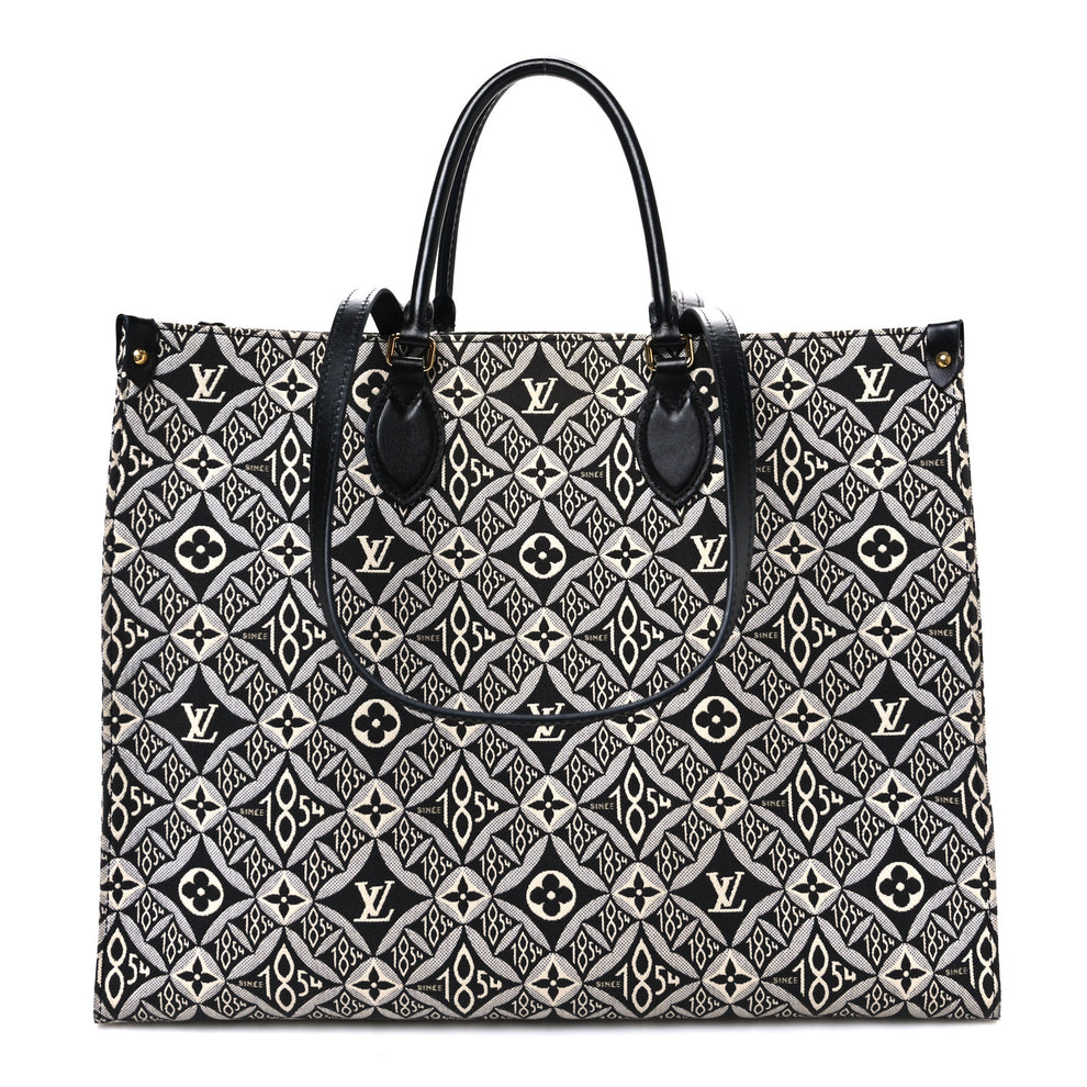 Louis Vuitton Jacquard Since 1854 Onthego GM Grey 1779763 – FASHIONPHILE