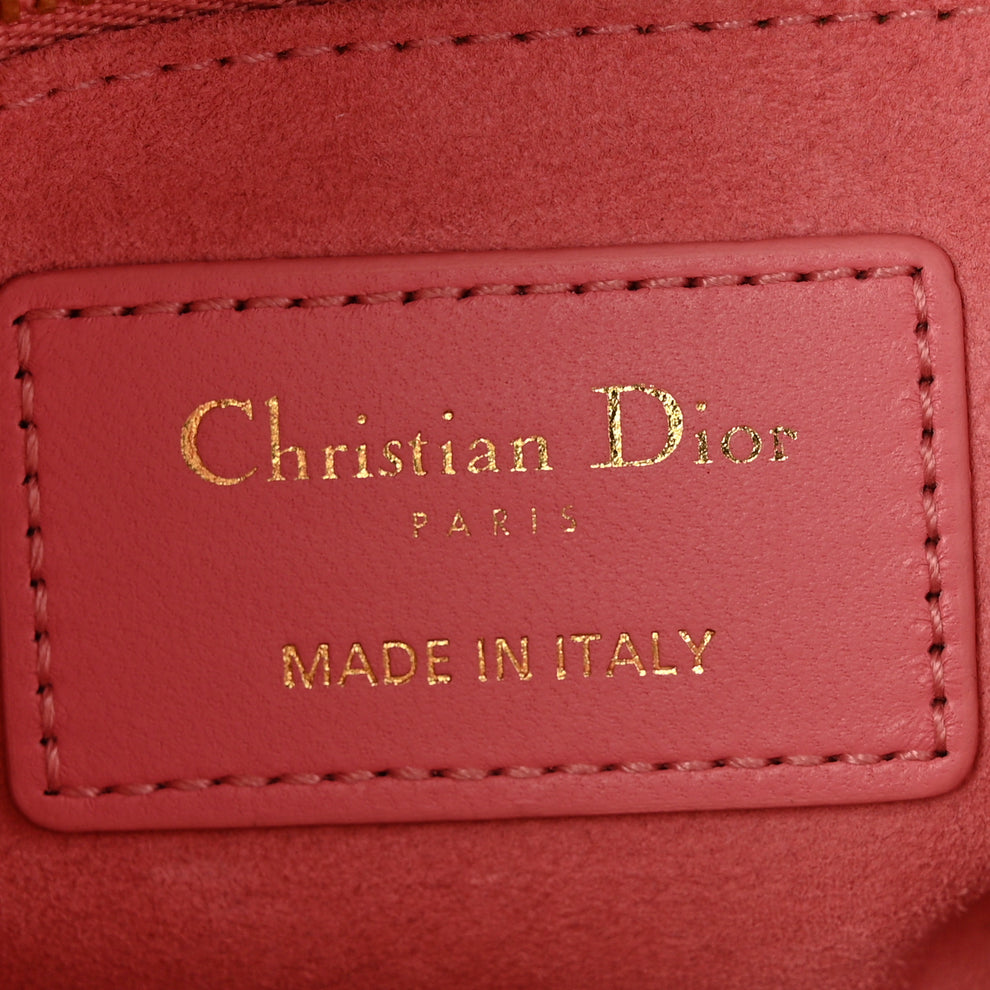 Christian Dior Lambskin Cannage Mini Lady Dior Light Pink 1814928 ...