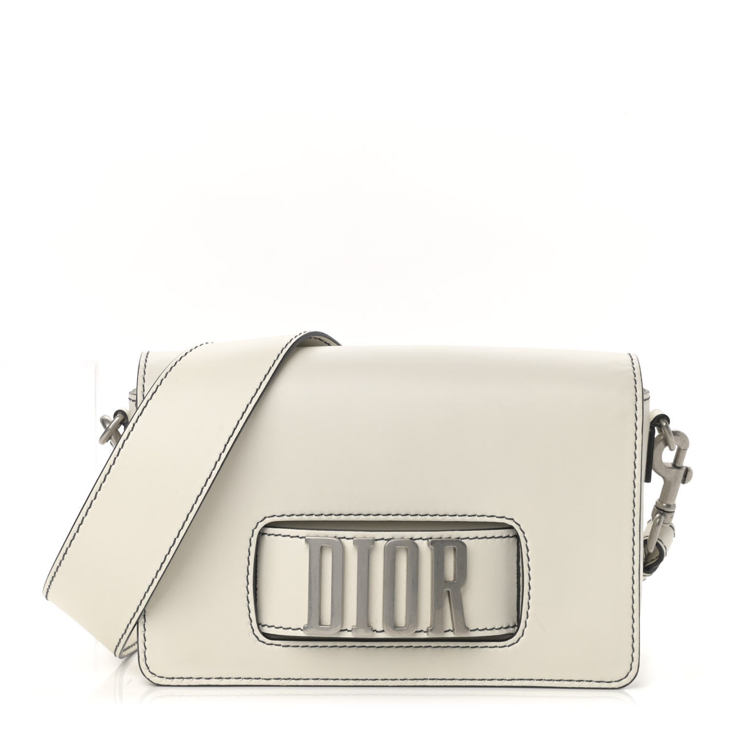 Christian Dior Smooth Calfskin Dio(r)evolution Flap Bag Off White ...