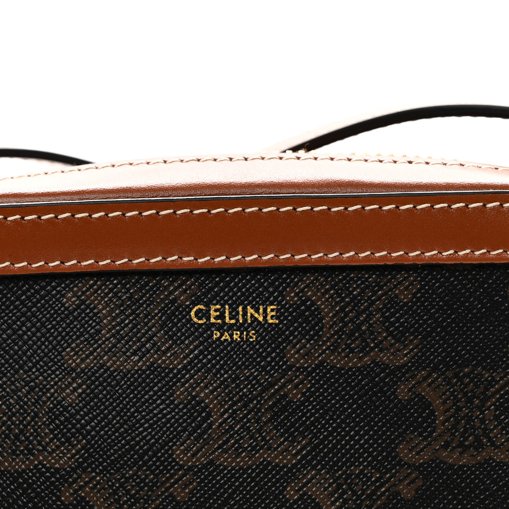 Celine Triomphe Canvas Small Camera Bag Tan 1800277 – FASHIONPHILE