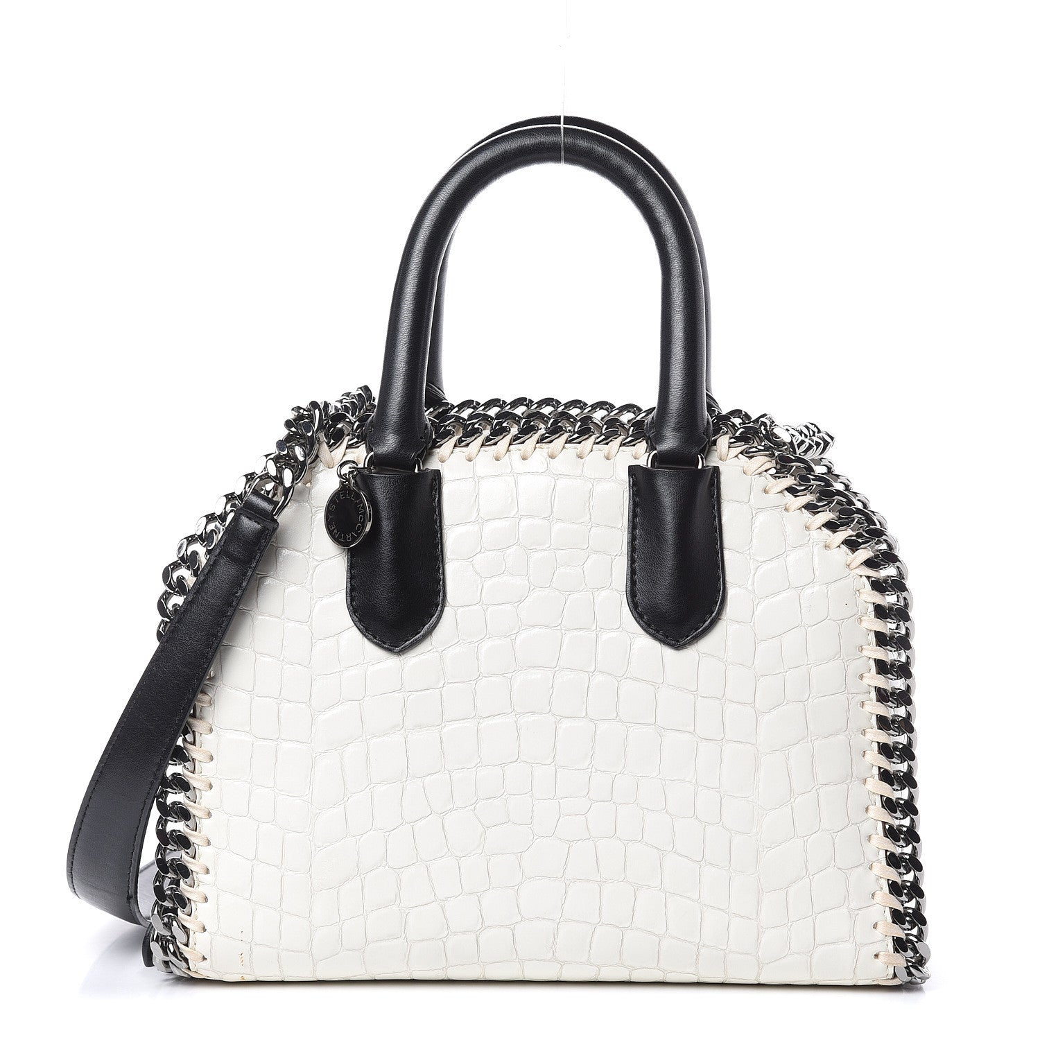Stella McCartney Faux Leather Crocodile Embossed Mini Falabella Box Top ...