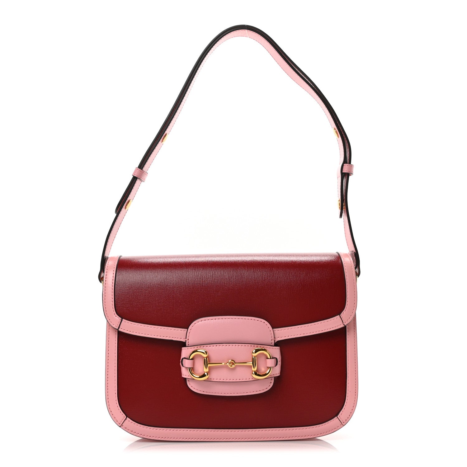 Gucci Azalea Calfskin Horsebit 1955 Shoulder Bag New Cherry Red Wild ...