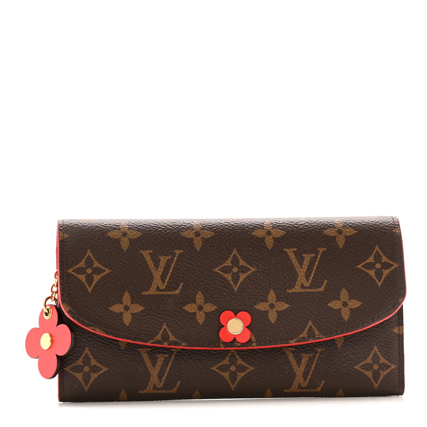 Louis Vuitton Monogram Bloom Flower Emilie Wallet Coquelicot 1797967 ...