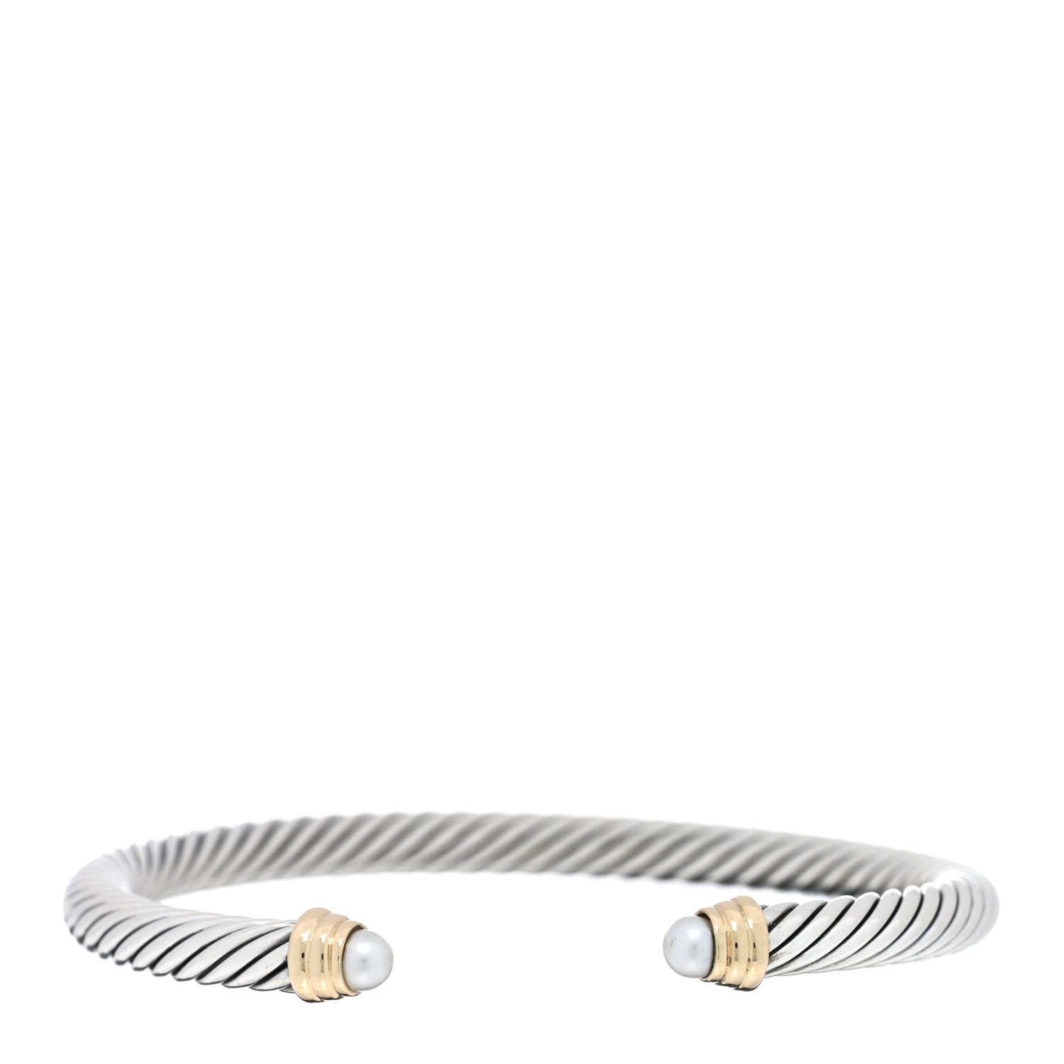 David Yurman Sterling Silver 14K Yellow Gold Pearl 5mm Cable Classics ...