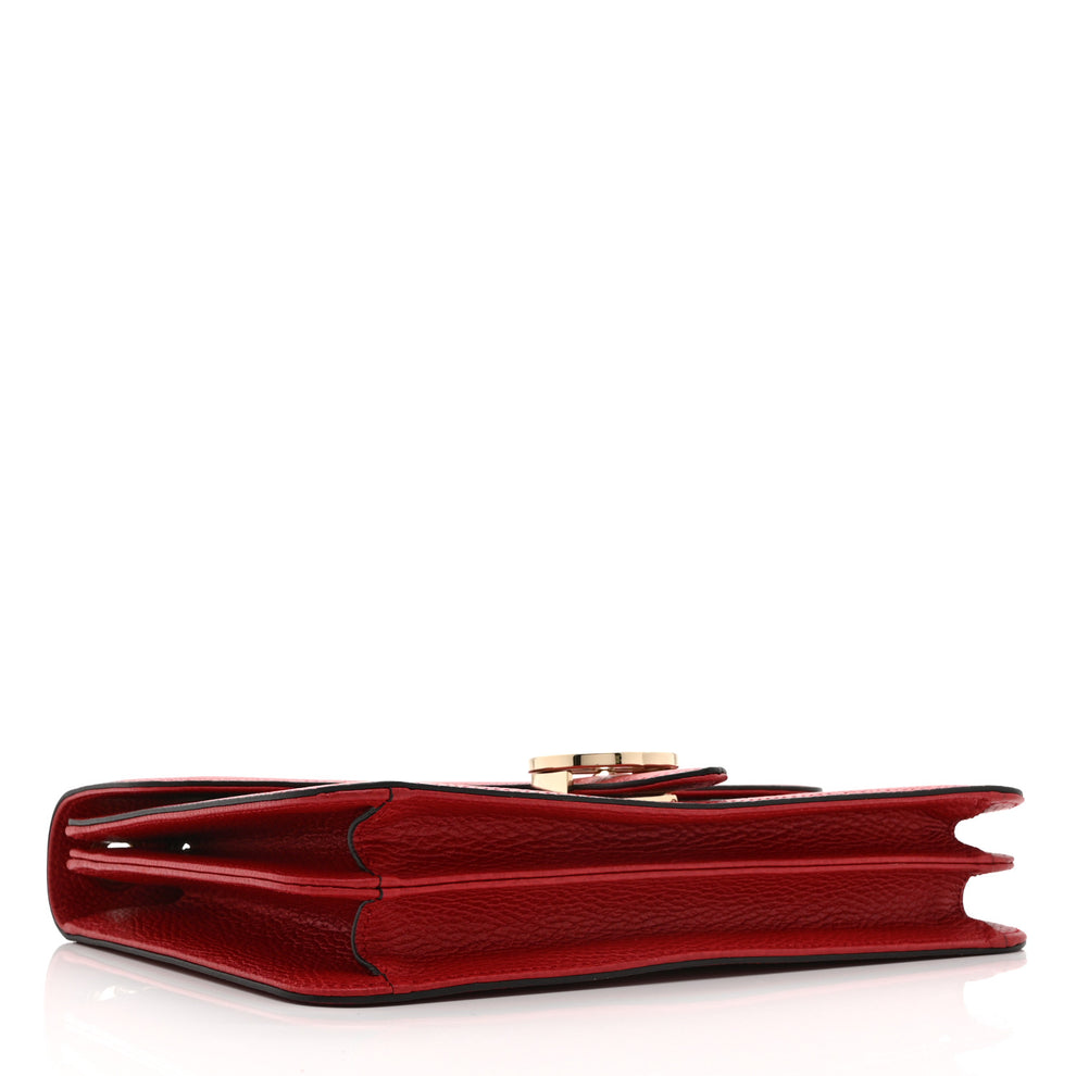 Gucci Dollar Calfskin Interlocking G Shoulder Bag Red 1773820 ...