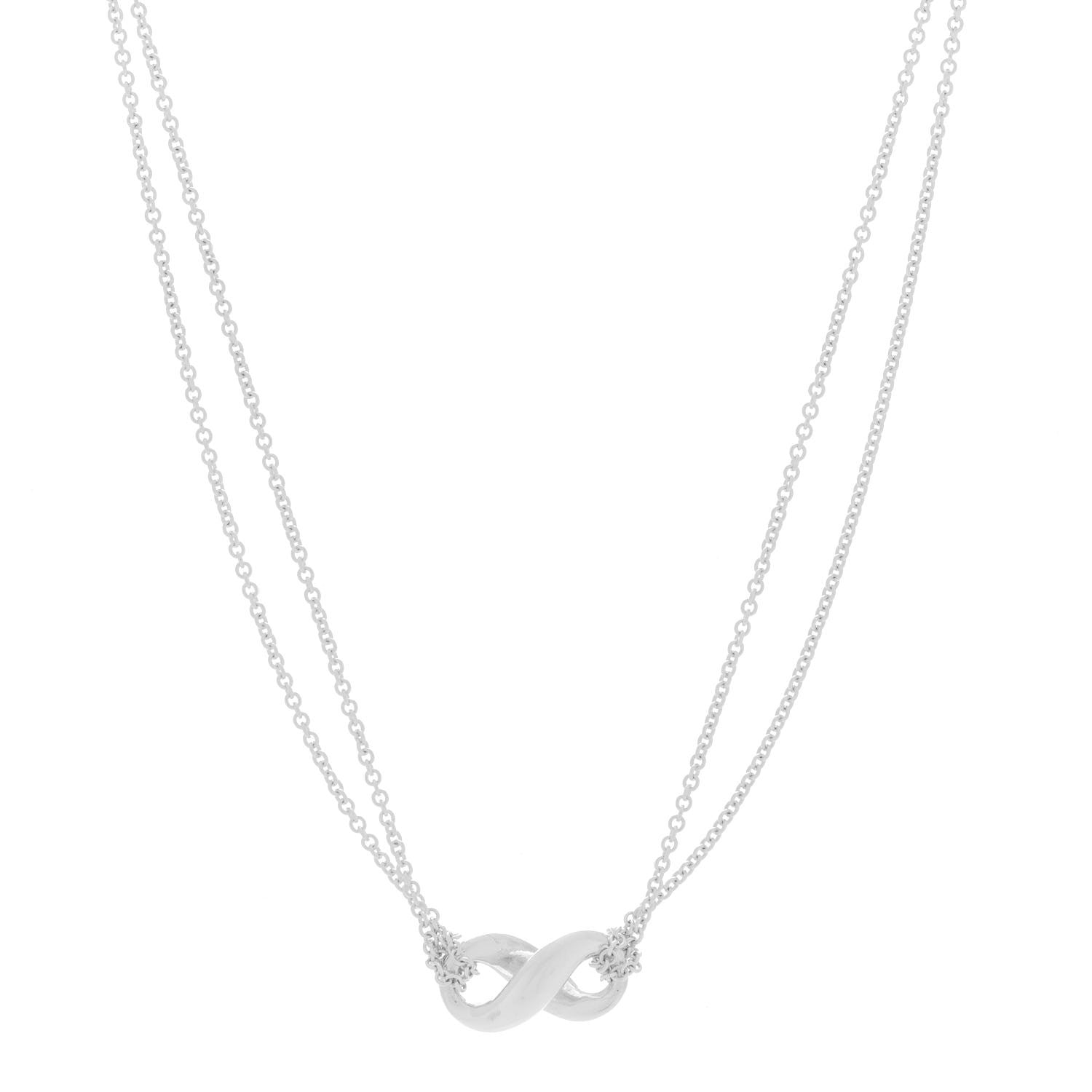 Tiffany Sterling Silver Figure 8 Pendant Necklace 941827 – FASHIONPHILE