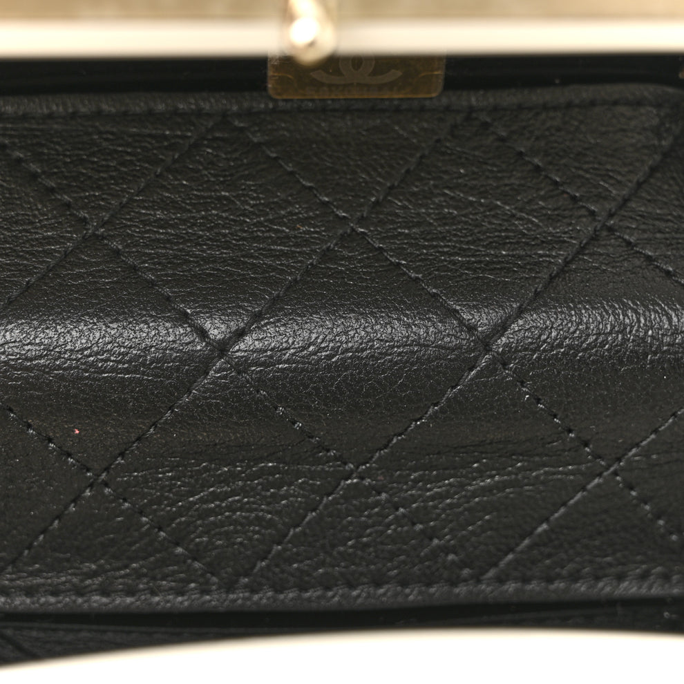 Chanel Resin Crystal Los Angeles Mini Van Minaudiere Black White ...