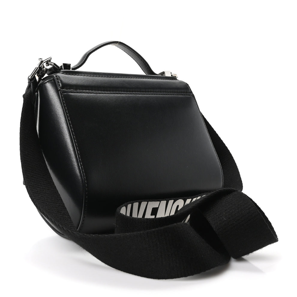 Givenchy Calfskin Mini Pandora Box Logo Strap Crossbody Bag Black ...