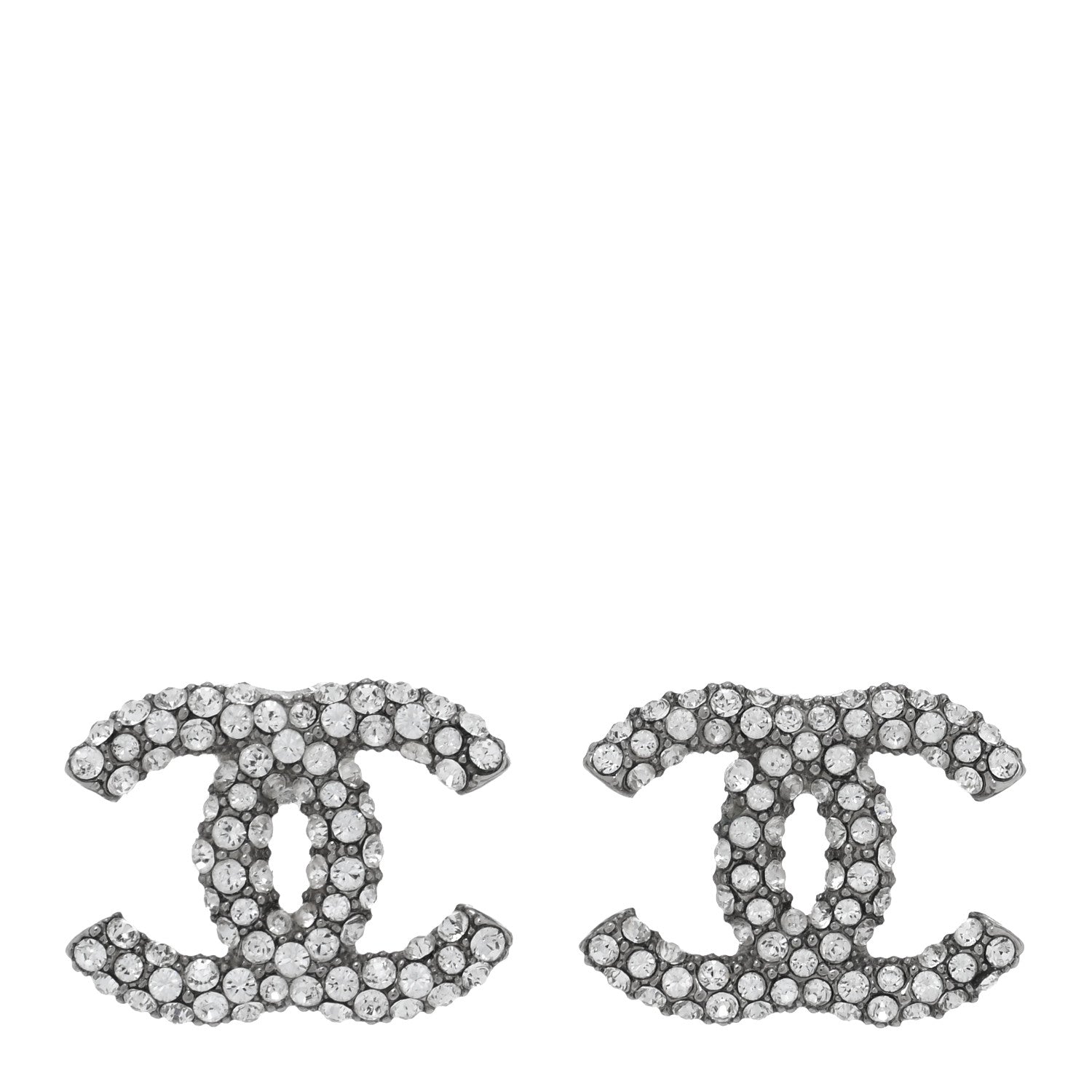 Chanel Crystal CC Treasure Chest Earrings Silver 1628091 – FASHIONPHILE