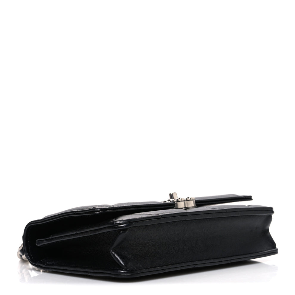 Chanel Lambskin Quilted Chanel 19 Wallet On Chain WOC Black 1849698 ...