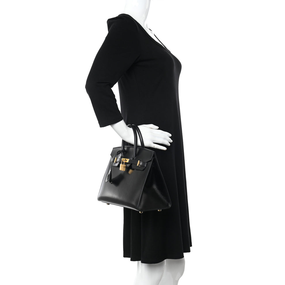 Hermes Box Birkin Sellier 25 Black 1305645 – FASHIONPHILE