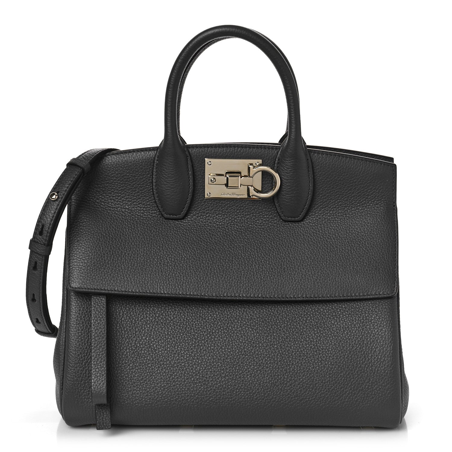 Salvatore Ferragamo Hammered Calfskin Studio Bag 1252069 – FASHIONPHILE