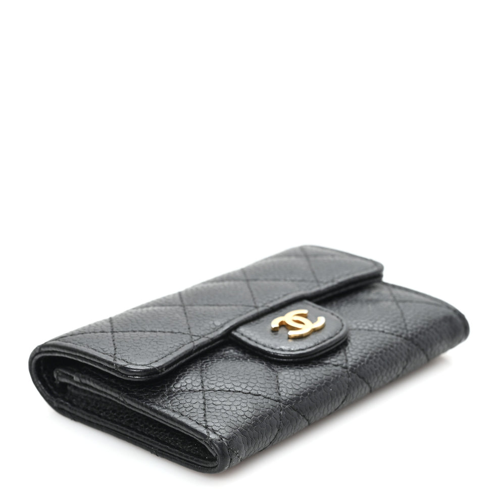 Chanel Caviar Quilted Flap Card Holder Wallet Black 1901738 – FASHIONPHILE
