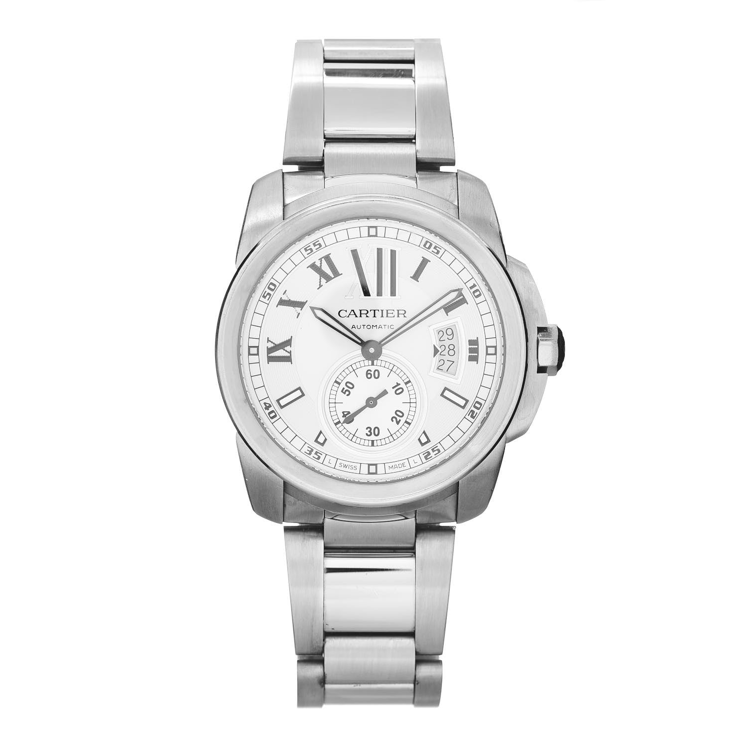 Cartier Stainless Steel 42mm Calibre de Cartier Automatic Watch 595038 ...