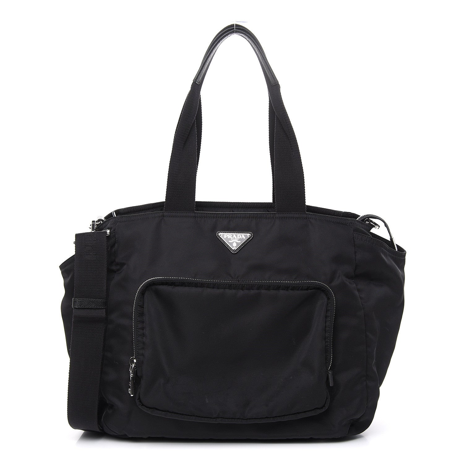 Prada Tessuto Nylon Vela Diaper Bag Black 477316 – FASHIONPHILE