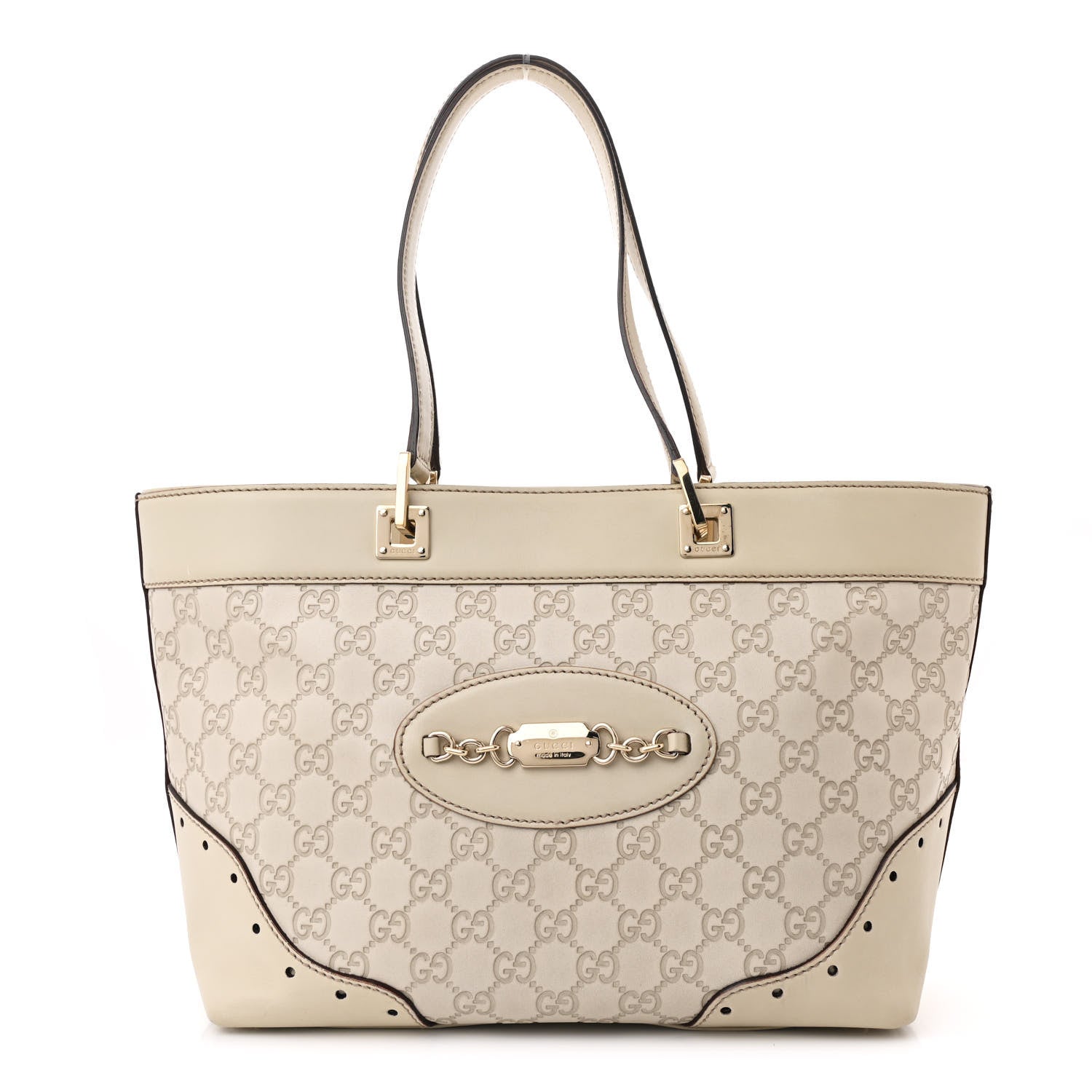 Gucci Guccissima Large Punch Tote Ivory 1666325 – FASHIONPHILE