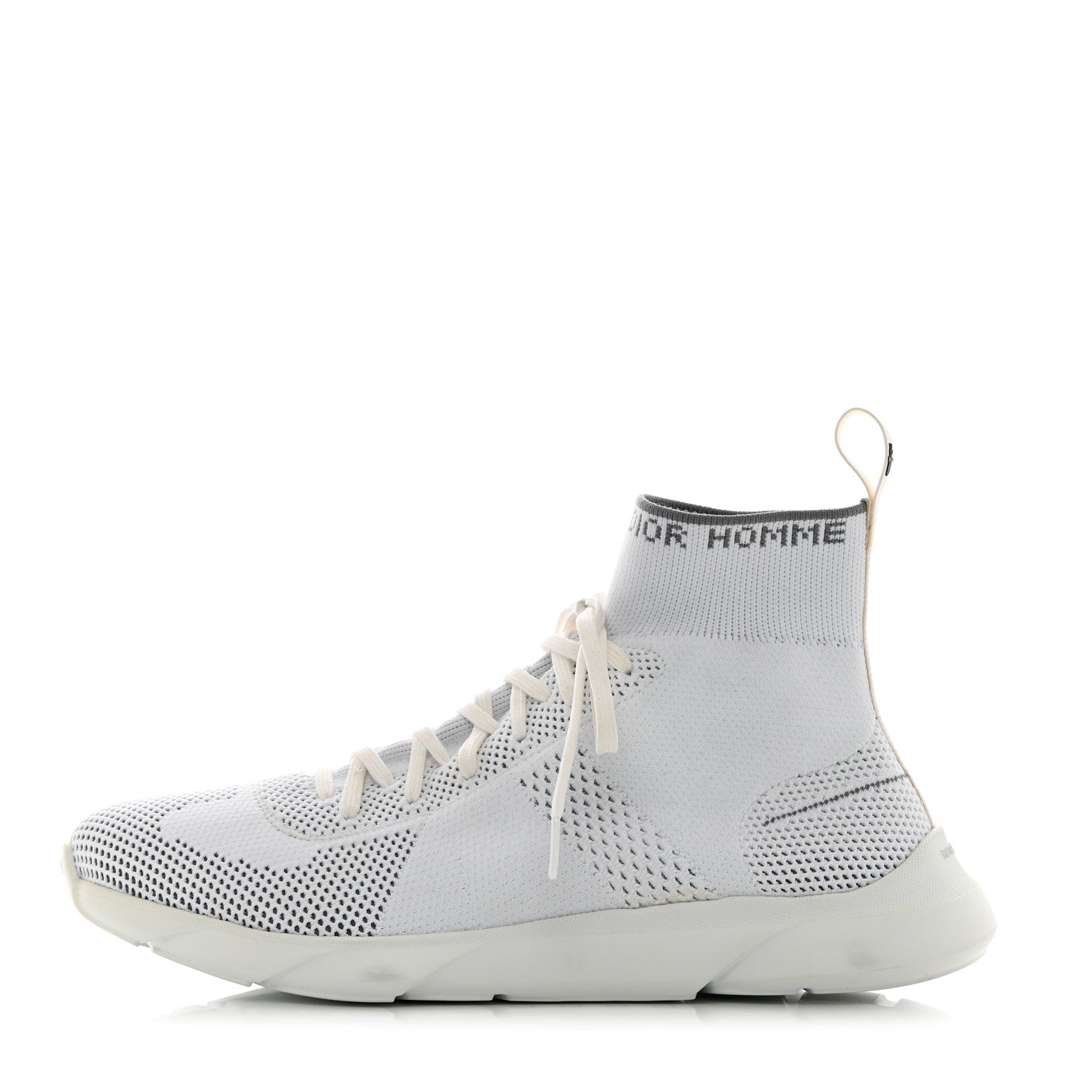 Christian Dior Technical Knit Mens B21 High Top Sneakers White Grey ...
