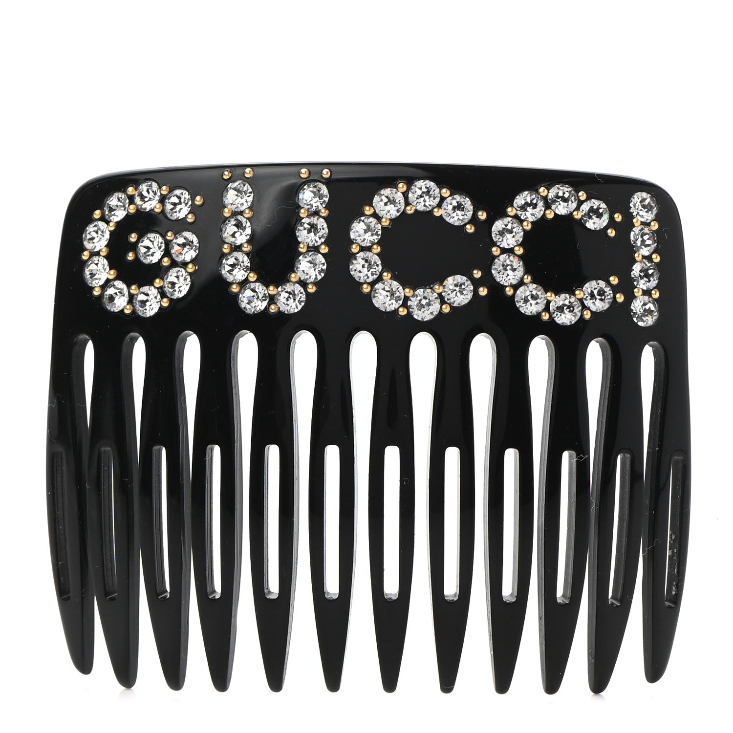 Gucci Resin Crystal Hair Comb Black 942590 – FASHIONPHILE
