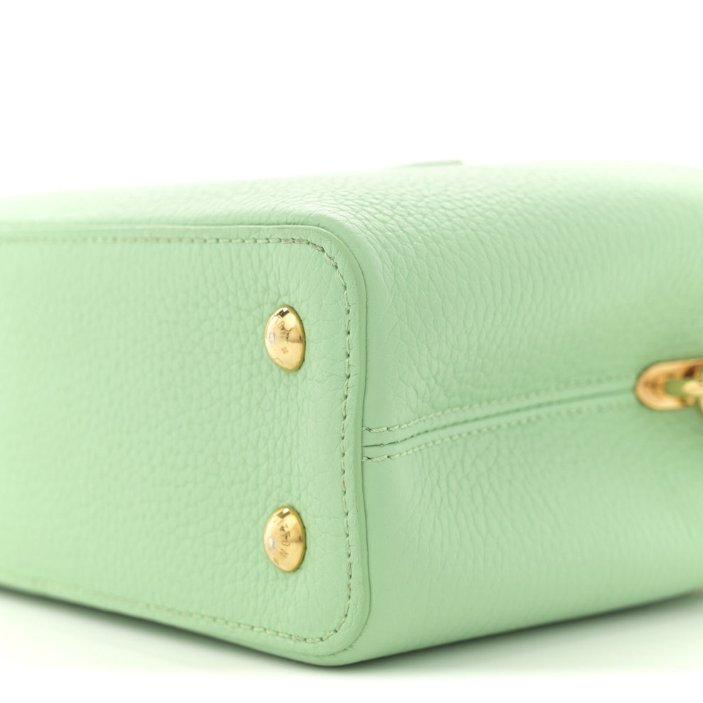 Louis Vuitton Taurillon Mini Capucines Vert Pomme 1750025 – FASHIONPHILE