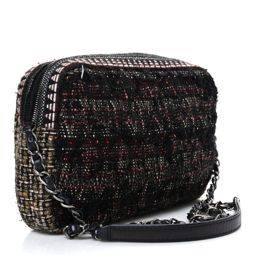 Chanel Tweed Quilted Paris Dallas CC Camera Case Black Multicolor ...