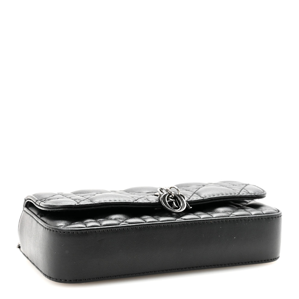 Christian Dior Lambskin Cannage Dior Talk Phone Pouch Black 1795795 ...