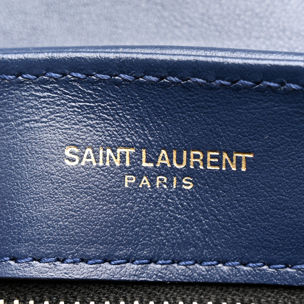 Saint Laurent Calfskin Y Quilted Monogram Toy Loulou Crossbody Bag Blue ...