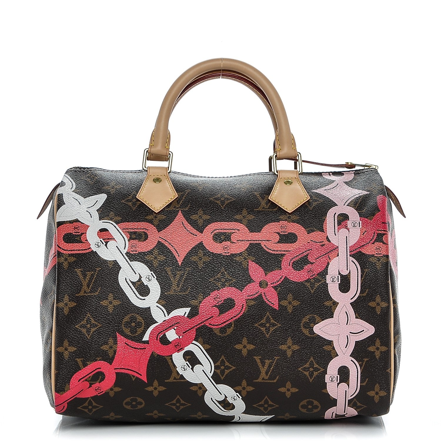Louis Vuitton Monogram Bay Speedy 30 Rose Ballerine Poppy 189460 ...