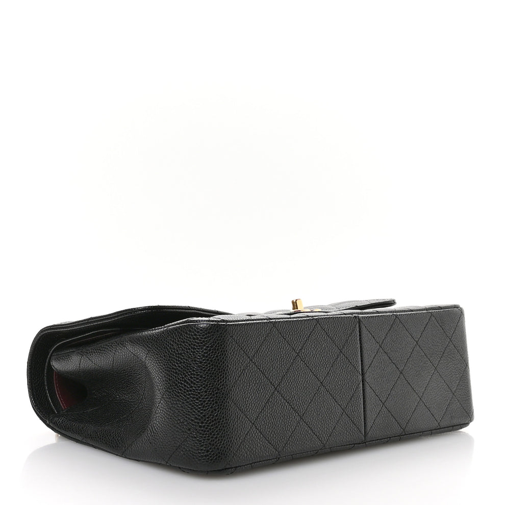 Chanel Caviar Quilted Jumbo Double Flap Black 1789108 – FASHIONPHILE