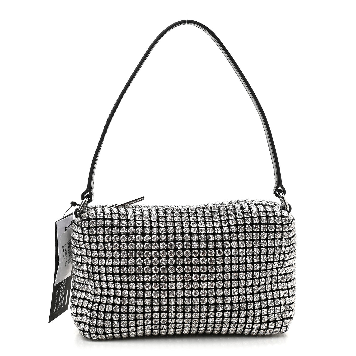Alexander Wang Mesh Crystal Rhinestone Mini Heiress Pouch Black Silver ...