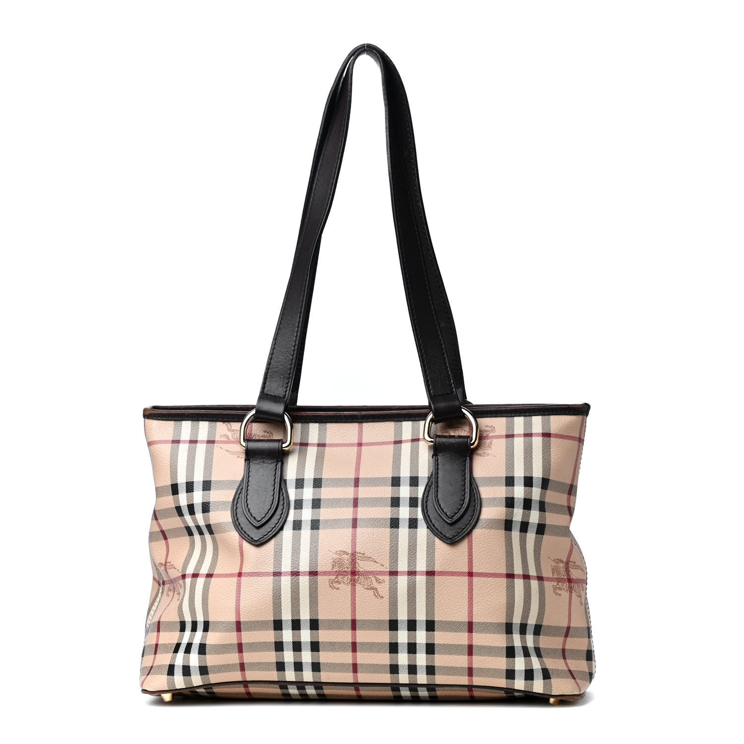 Burberry Haymarket Check Medium Regent Tote Chocolate 825616 – FASHIONPHILE