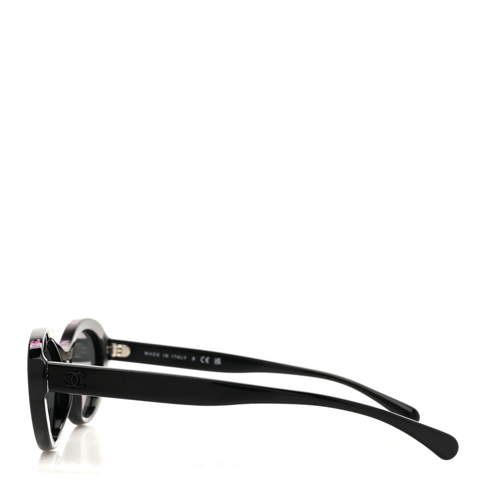 Chanel Acetate Oval Sunglasses 5416-A Black Pink 1778736 – FASHIONPHILE