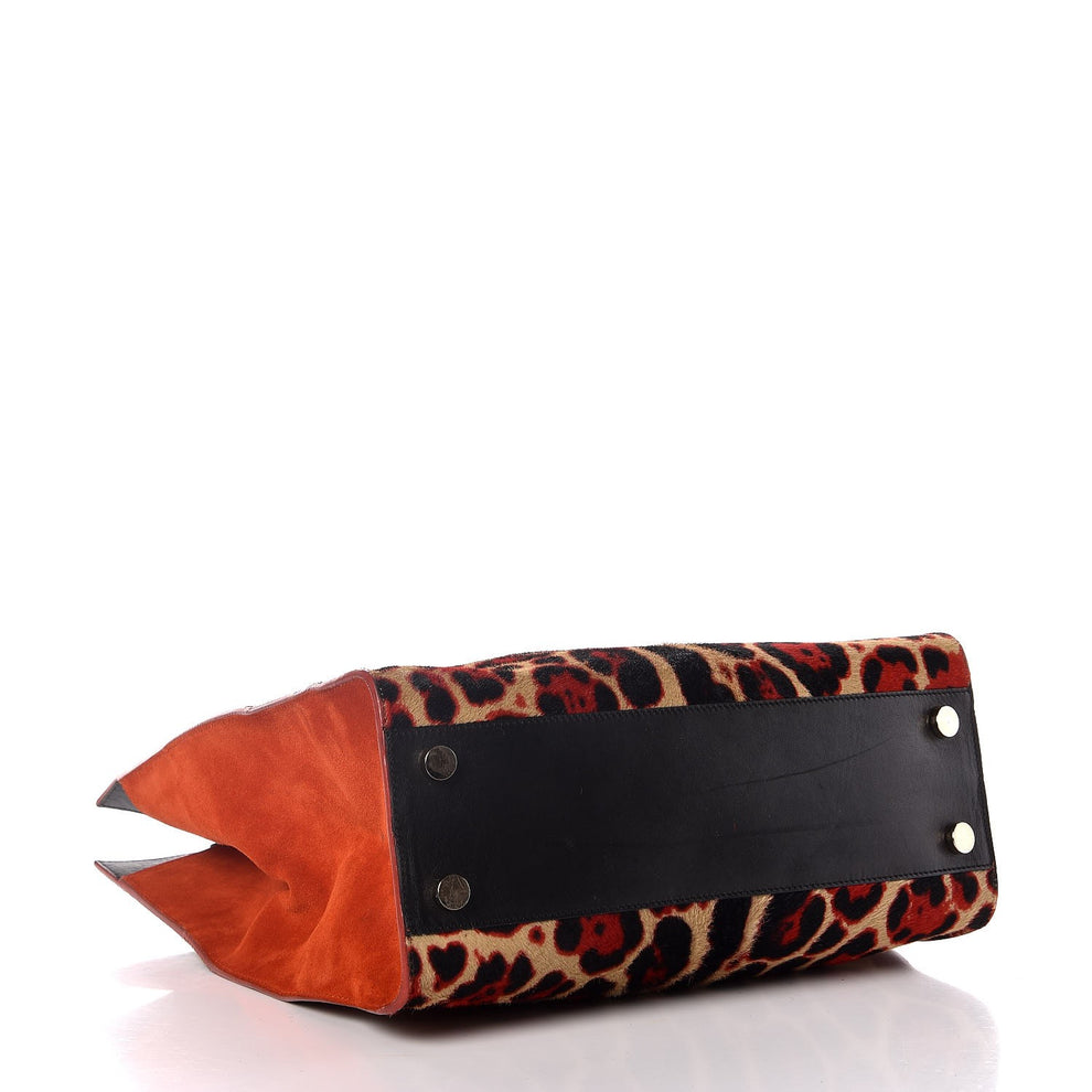 Jimmy Choo Calf Hair Leopard Rosabel Satchel Red 306738 – FASHIONPHILE