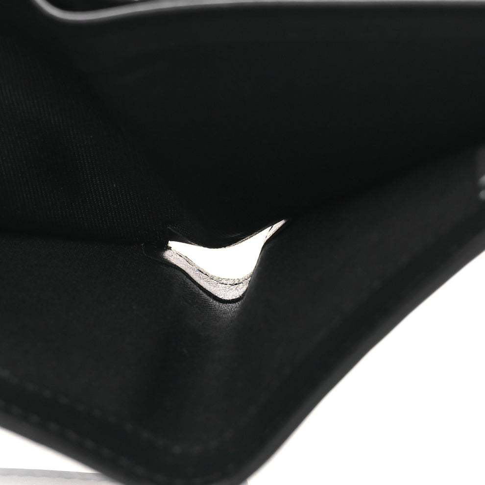 Fendi Calfskin Metal Monster Eyes Bi-fold Wallet Black 1816357 ...